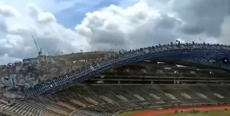 The famous Shah Alam stadium in Malaysia has been destroyed with ...
