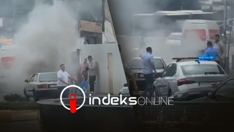 Përfshihet nga zjarri një veturë në qendër të Prishtinës,qytetarët ...