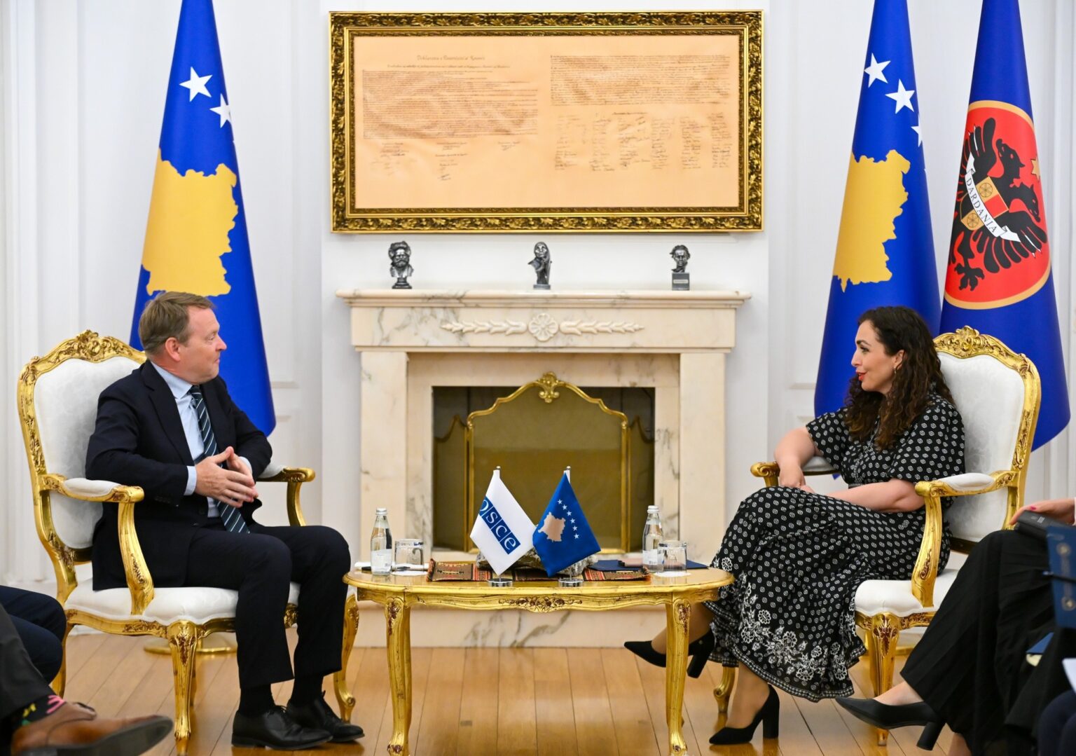 Presidentja e Republikës së Kosovës, Vjosa Osmani, ka pritur dje në ...